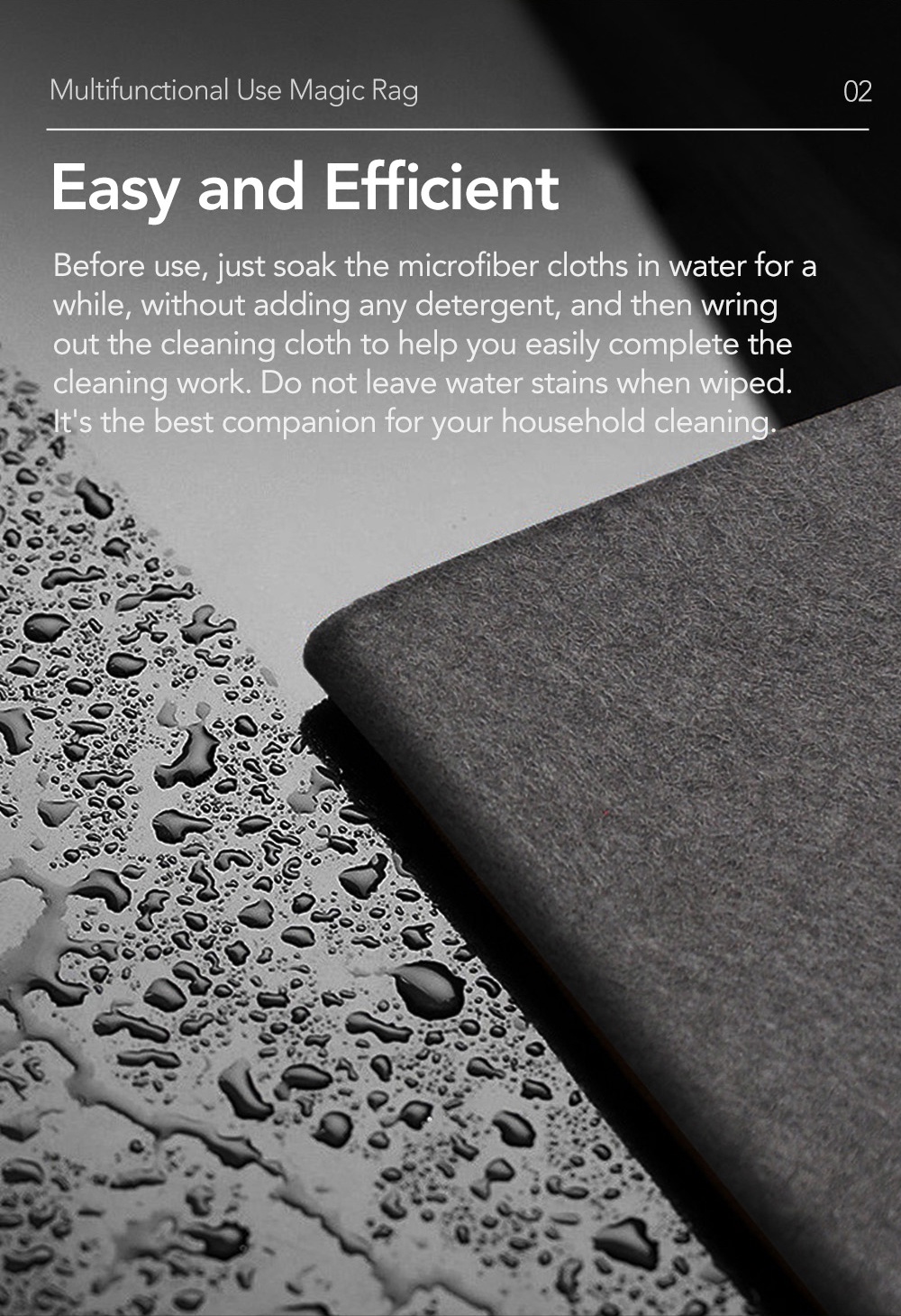 [5pcs]Super Absorbent Magic Cleaning Cloth Microfiber Lint-free Dish ...