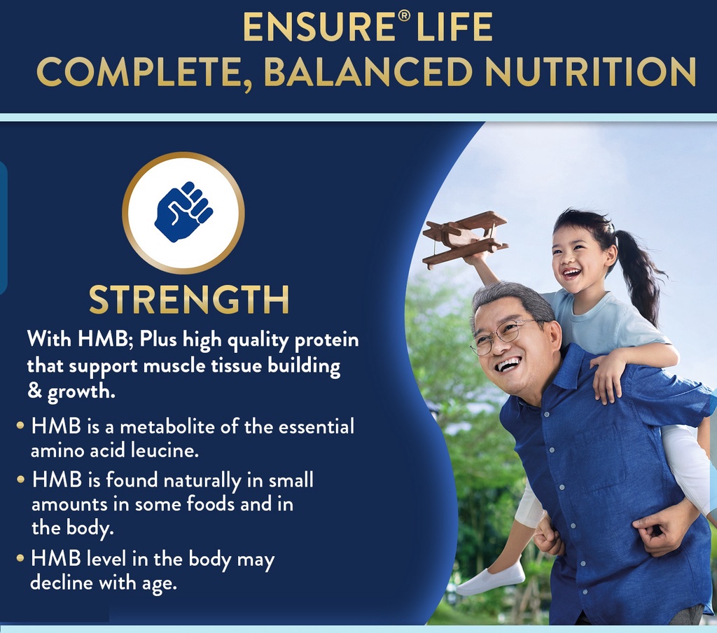 [Bundle of 4] Abbott Ensure Life HMB Adult Nutrition Powder 850g - Assorted Flavours | Shopee ...