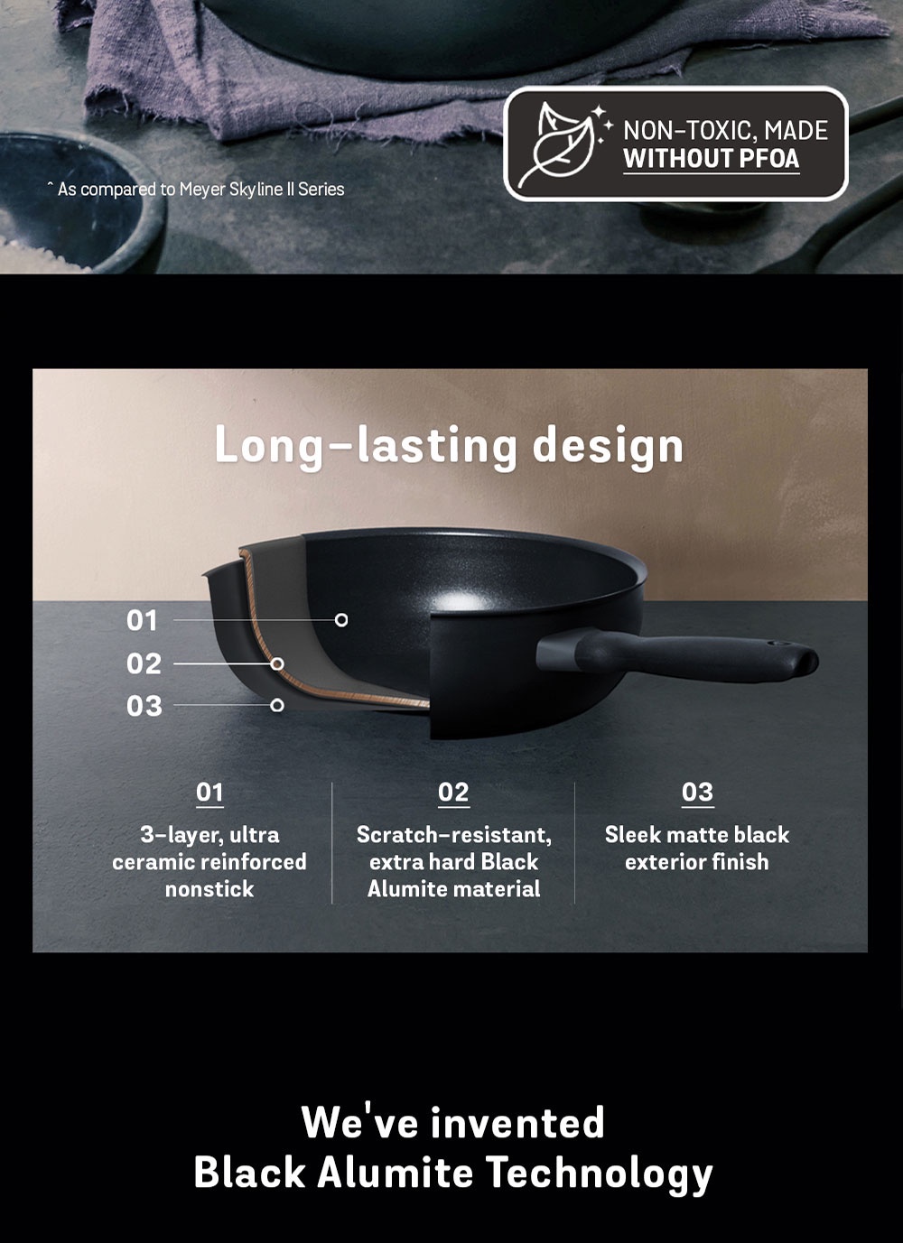 Meyer Midnight Nonstick 20cm/1.9L Saucier | Shopee Singapore