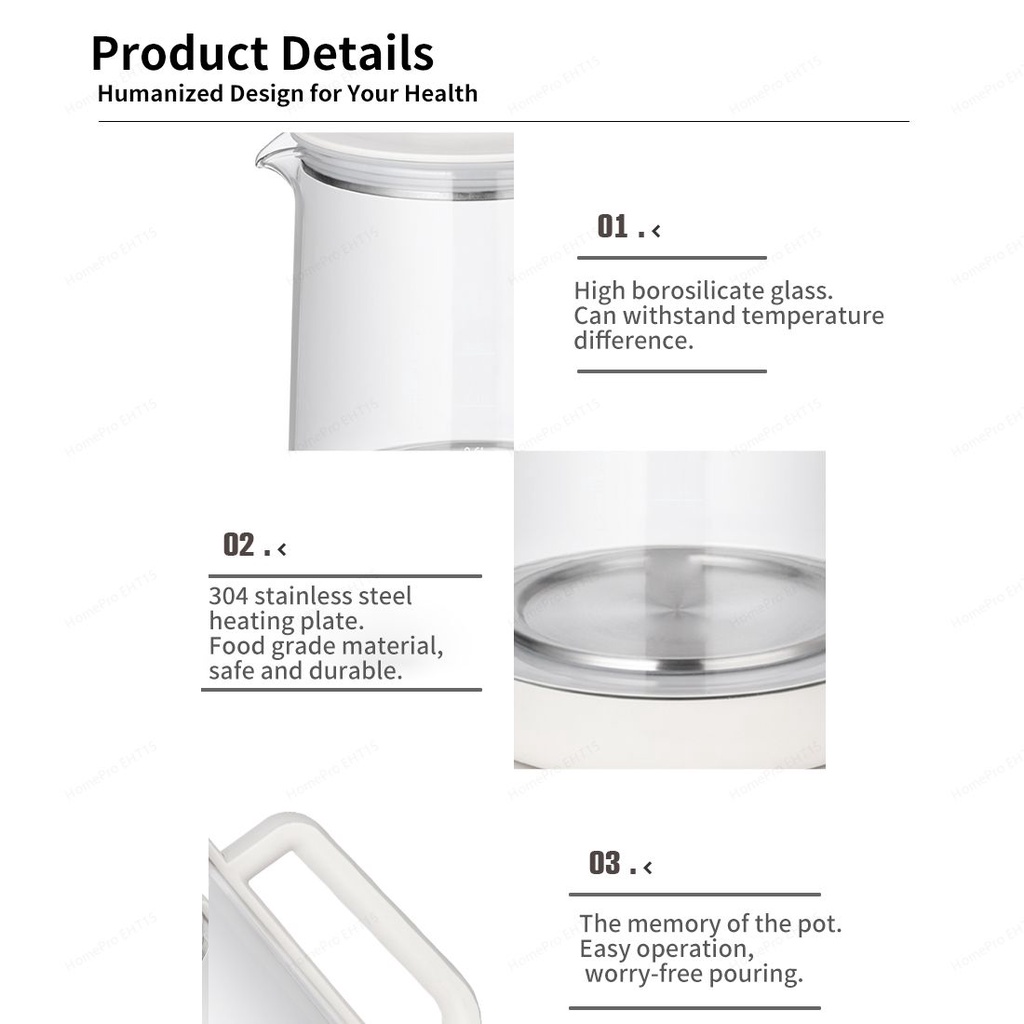 【Ready Stock · Ships in 24h】HomePro EHT15 Electric Health Teapot/Multi ...