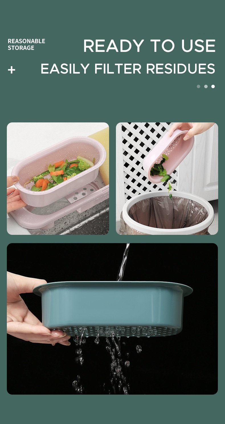 Adjustable Kitchen Sink Strainer, Leftover Drainage Basket, Garbage ...