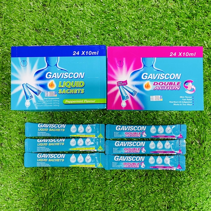 GAVISCON LIQUID SACHETS & DOUBLE ACTION [3PACK X 10ML] | Shopee Singapore