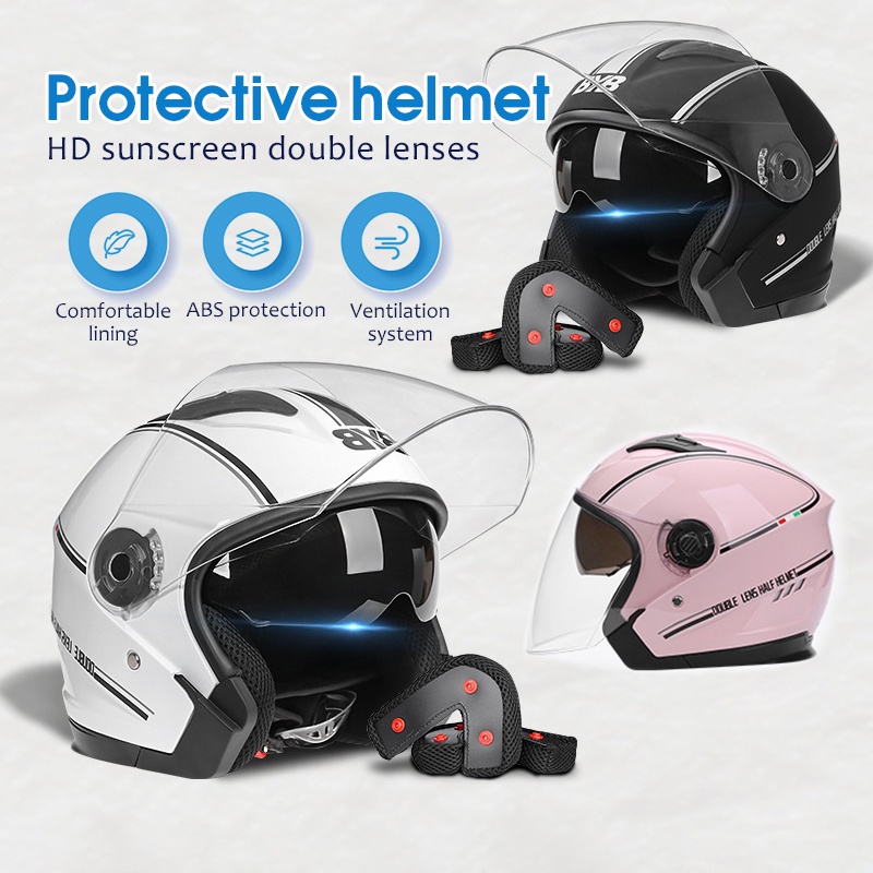 Motorcycle Helmets Dual-lens helmet Motor Helmet Electric bike helmet ...