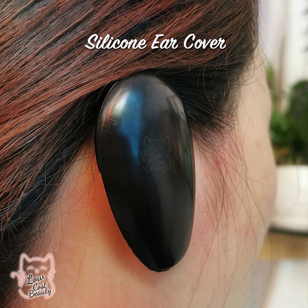 1 Pair Hair Ear Cover Salon Silicone Hair Dye Shield Soft Earmuffs ...