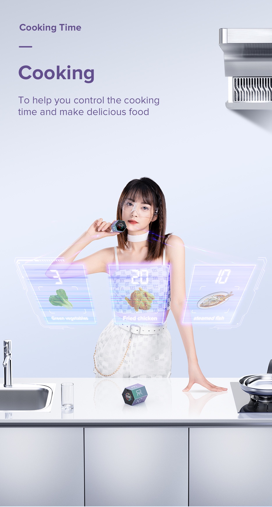 llano Gradual Purple Ticktime Electronic LED Countdown Timer Timer Clock Timer Kitchen Timer ...