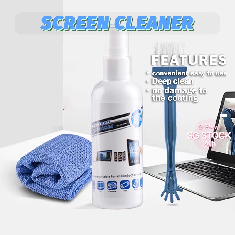 🚚SG SALES🚚1Pcs 3 in 1 Cleaning Kit Computer Cleaner Kit Screen Cleaning ...