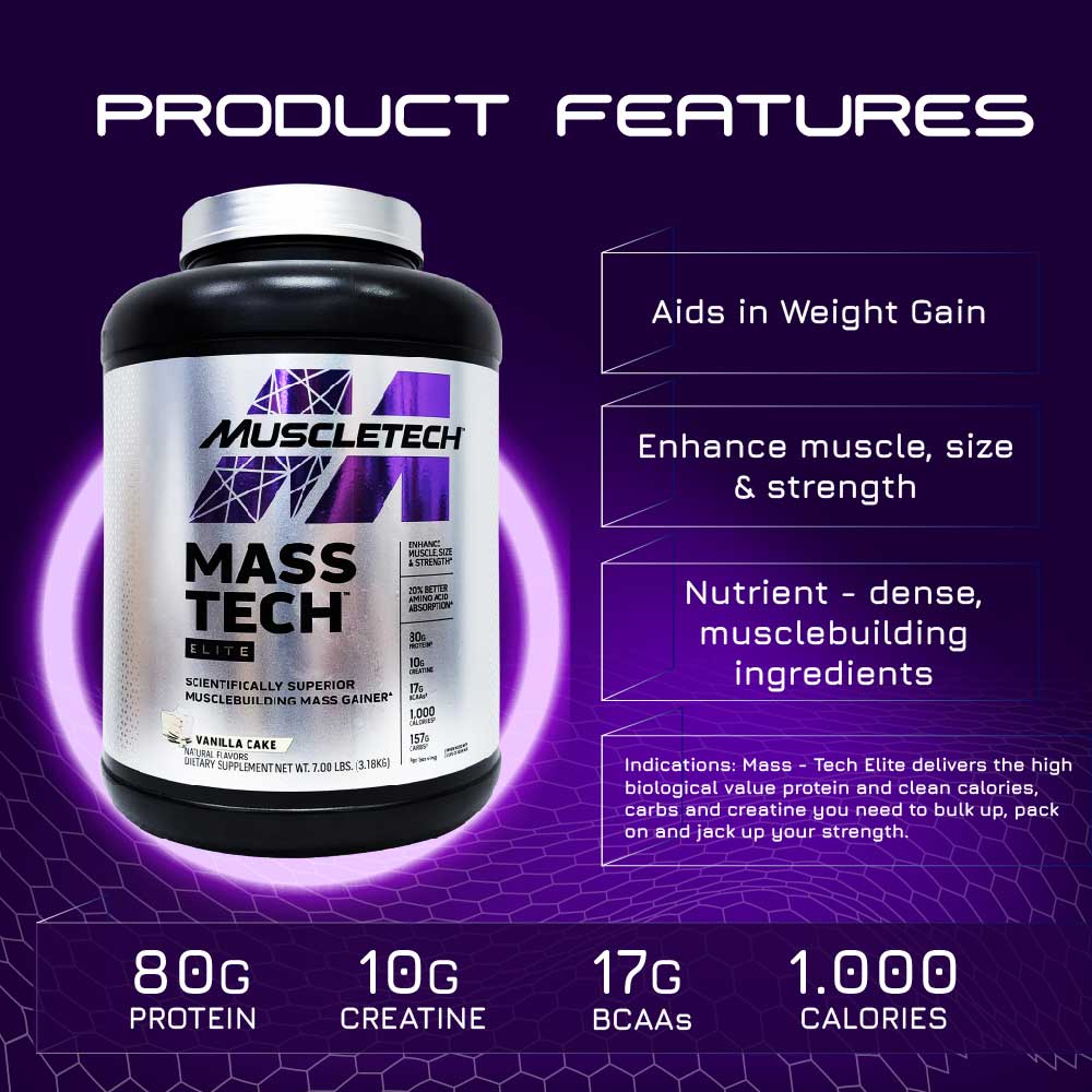 Muscletech, Mass Tech Extreme 2000| Masstech Elite, Mass Gainer ...