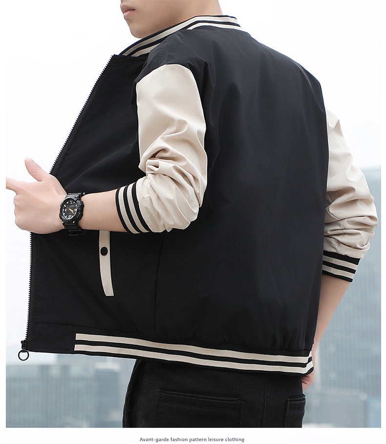 sg Local Stock Jacket Men Korean Stand Collar Baseball Jacket ...