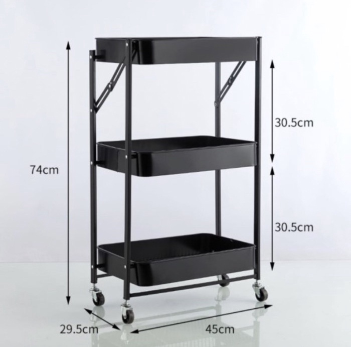 [SG Stock] Foldable Trolley Rack / Trolley Shelf / Kitchen Shelf ...