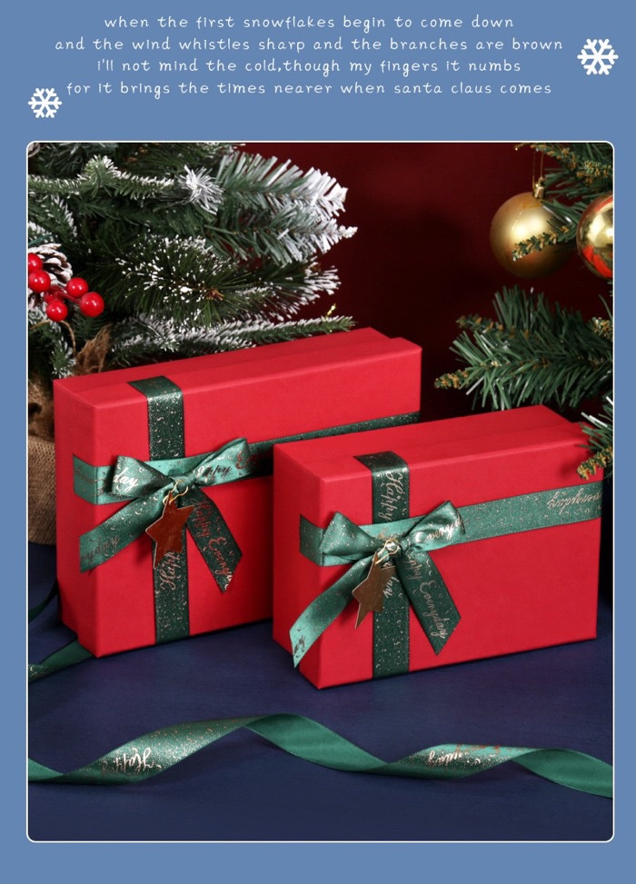 SG Stock Solid Hard Gift Box with Ribbon For Christmas Gift Packaging ...