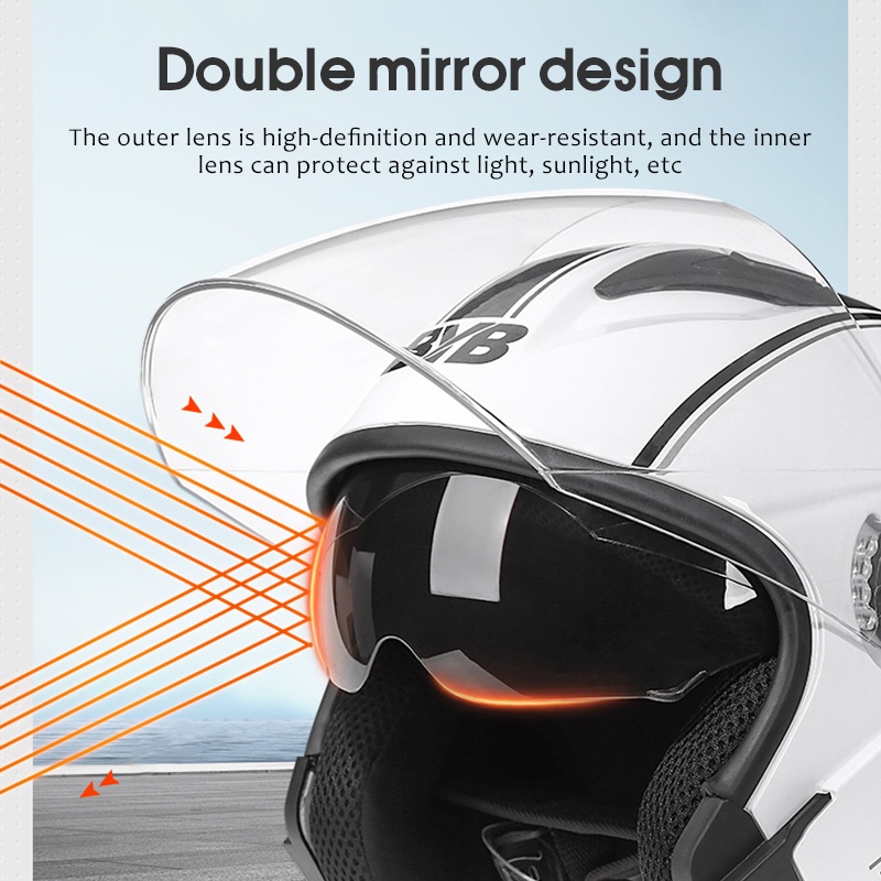 Motorcycle Helmets Dual-lens helmet Motor Helmet Electric bike helmet ...