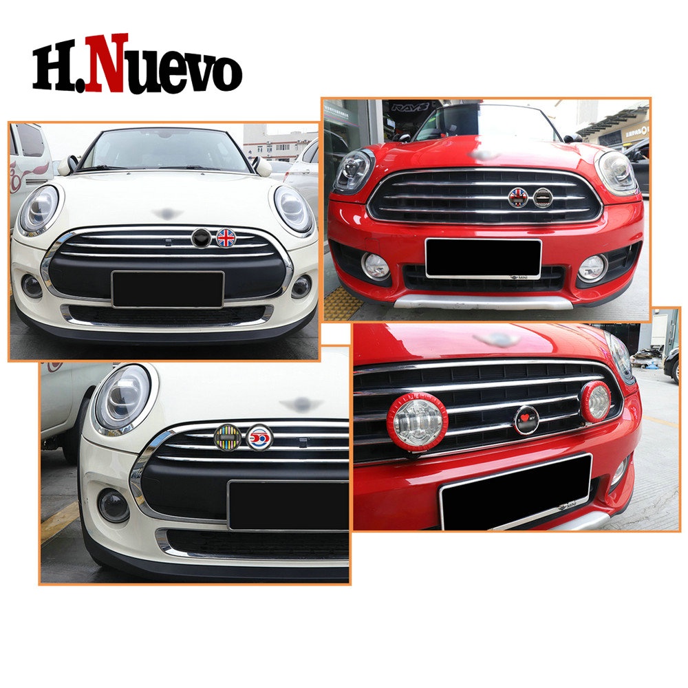 Universal For Car Front Grille Grill Badge Emblem For MINI One JCW R55 ...