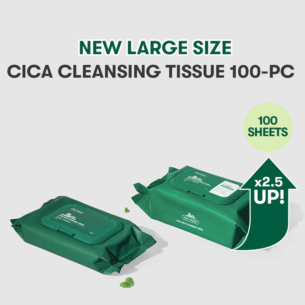 [VTCOSMETICS] CICA Mild Cleansing Tissue (50sheets/ 100sheets) / Makeup ...