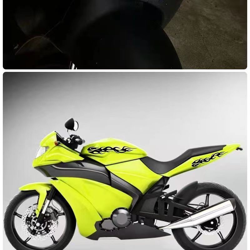 Flame Wildfire Reflective Stickers Flame Logo Colorful Laser Reflective ...