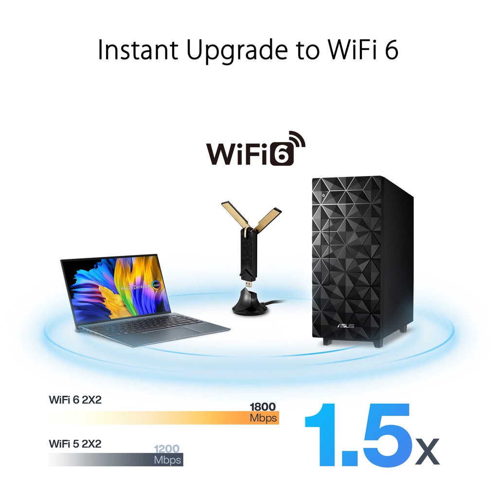 ASUS USB-AX56 WiFi 6 AX1800 Dualband USB Adapter - 3 Year Local Asus ...