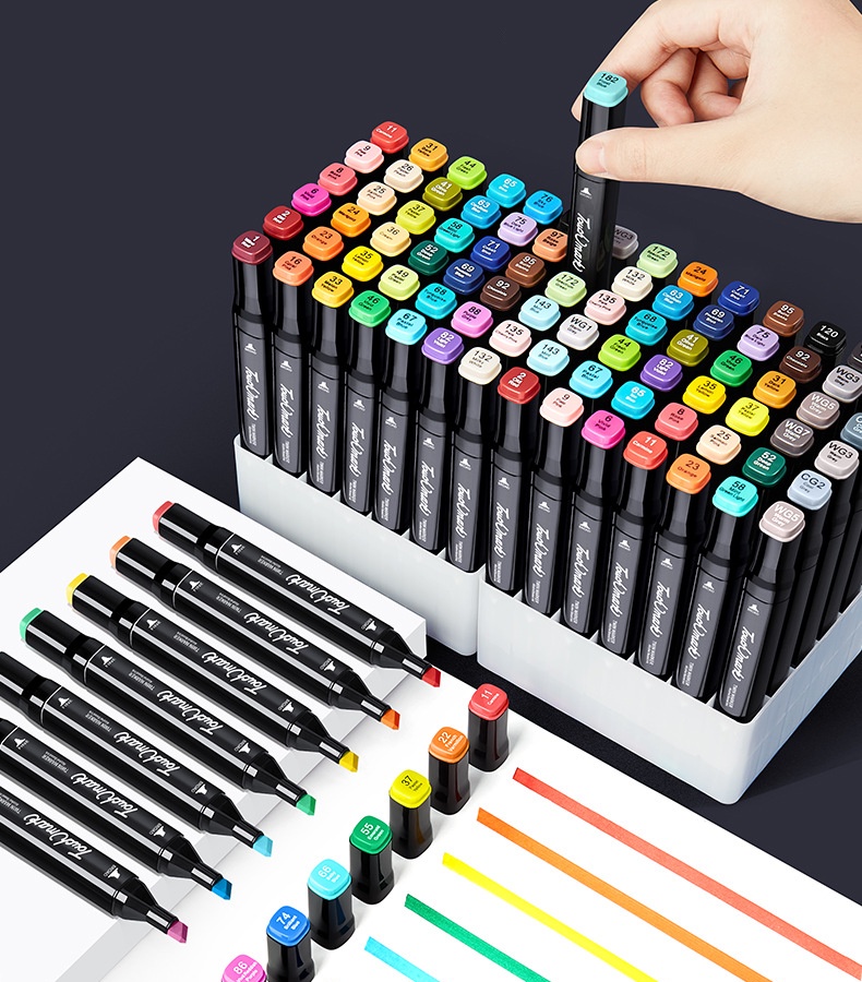 GU [BUY 8 FREE 1] Latest Touch Mark Oil Marker Pen Set Art Drawing ...