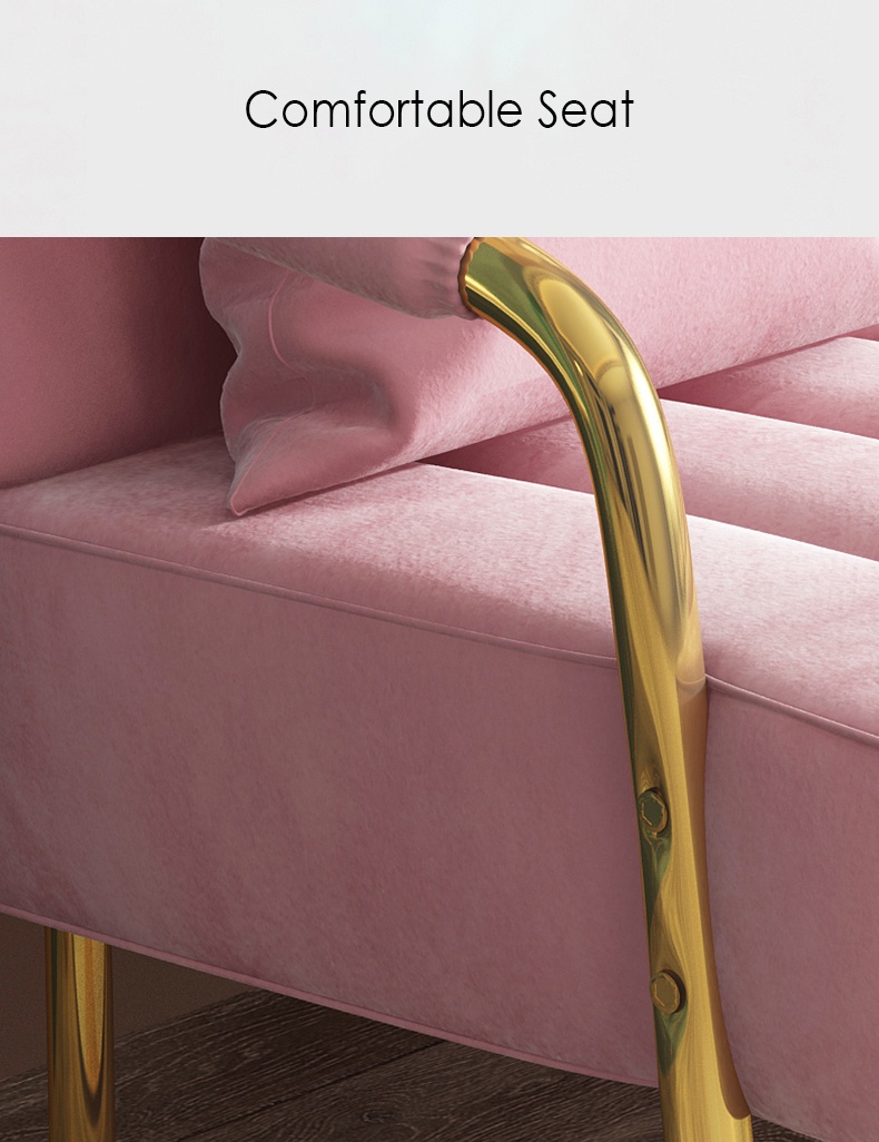 QB SF020 Sofa Nordic Elegant Velvet Wavy Small Sofa Baldu Living Room ...
