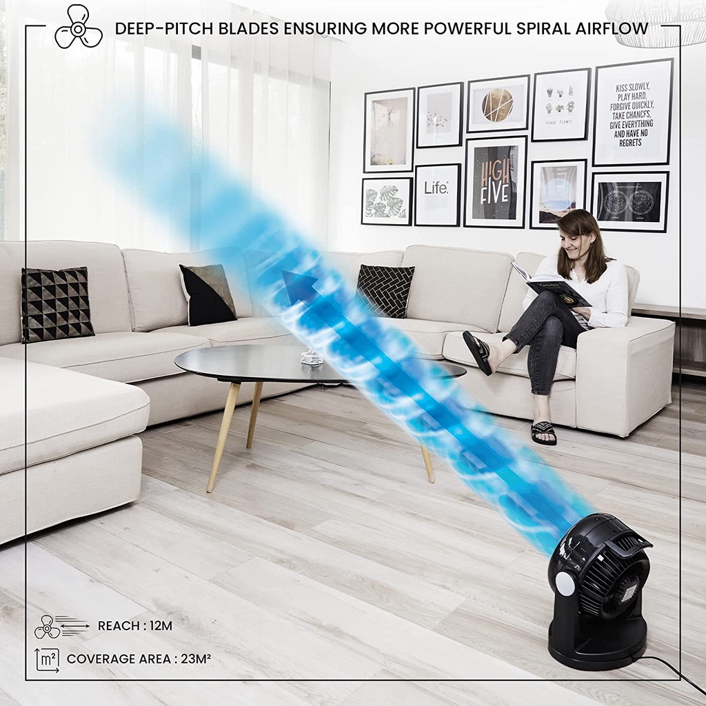 IRIS OHYAMA CIRCULATOR FAN PCF-HD18 Black (7" blade) | Shopee Singapore