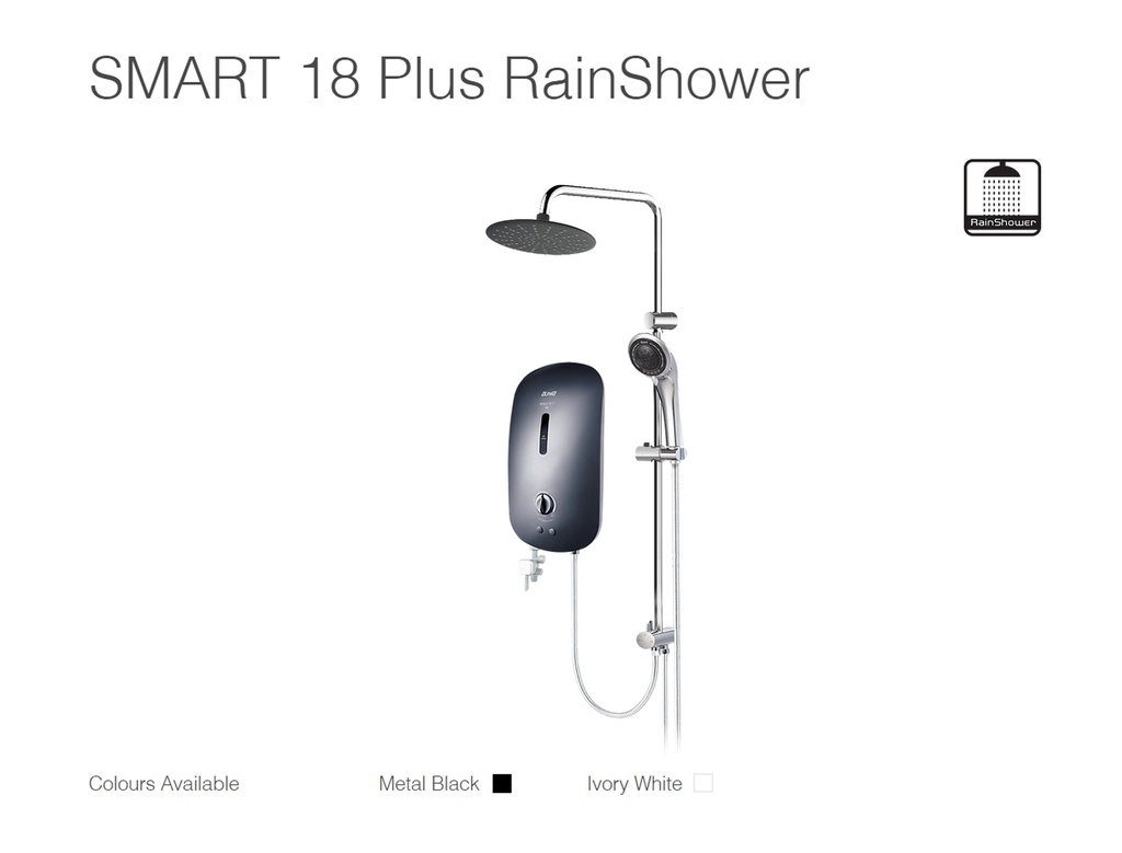 Alpha Instant Shower Heater (ALPHA SMART 18 - RAIN SHOWER SET) | Shopee ...