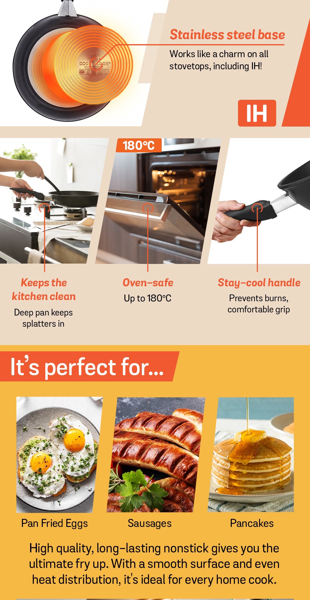 Meyer Cook N Look Series Nonstick Induction 28cm/30cm Frypan | Shopee ...