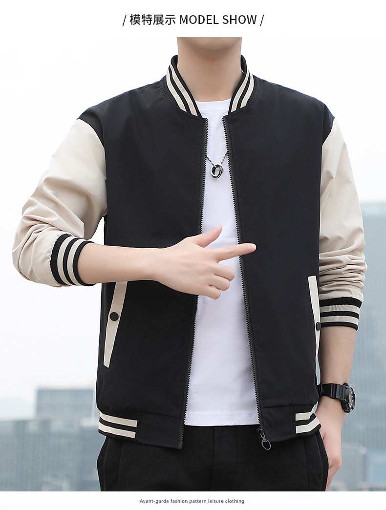 sg Local Stock Jacket Men Korean Stand Collar Baseball Jacket ...