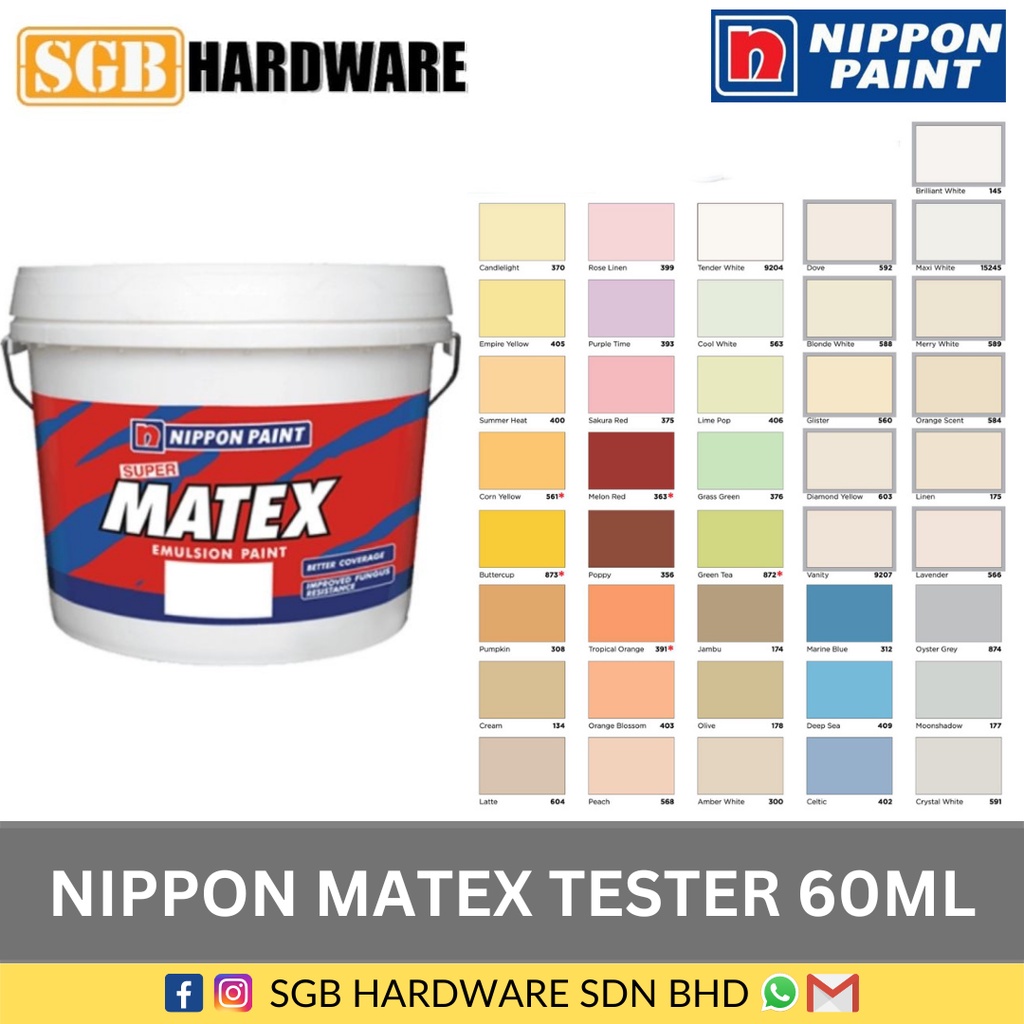 Nippon Paint Matex Tester / Interior & Exterior Wall Paint Tester ...