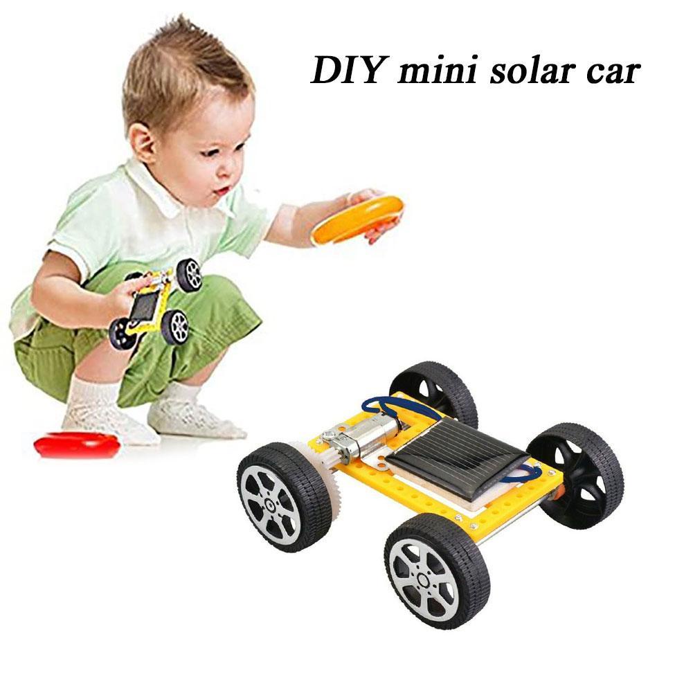 DIY STEM Solar Power Mini Car Kit Powered Toy Robot Science Experiment ...