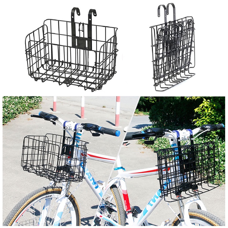 【SG STOCK】Foldable Metal Bicycle Basket for Scooter all Bicycle Ebike ...