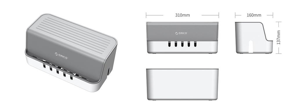 ORICO Wire Storage Box Extension Cable Power Box Socket Computer Cable ...