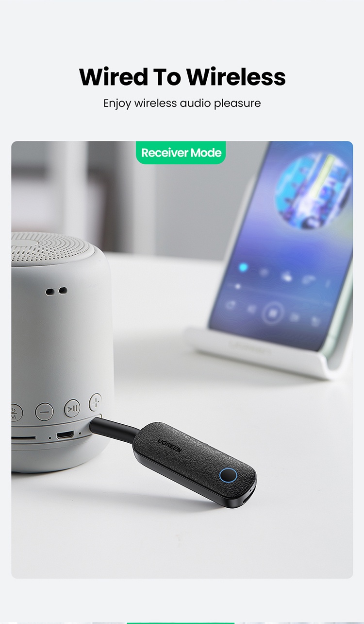 UGREEN 2-in-1 Bluetooth Adapter Transmitter Receiver Bluetooth AUX 5.0 ...