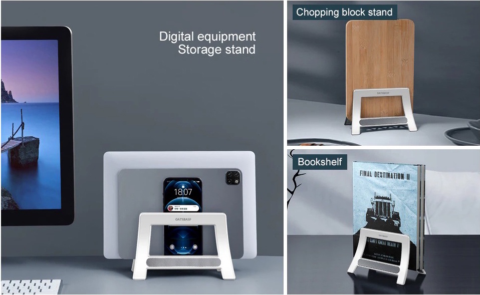 OATSBASF Vertical Laptop Stand Desktop Gravity Holder For laptop and ...
