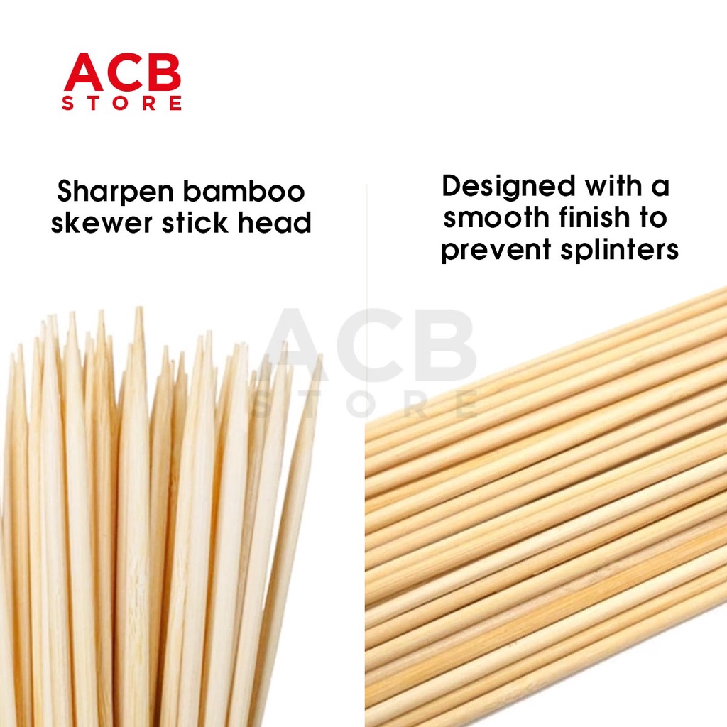 [SG STOCK] Satay Stick 50pcs | Lok Lok Stick | BBQ Bamboo Skewers ...