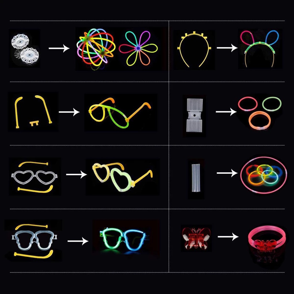 【Lowest Price】100PCS Glow Stick With Connectors Ultra bright Party Glow ...