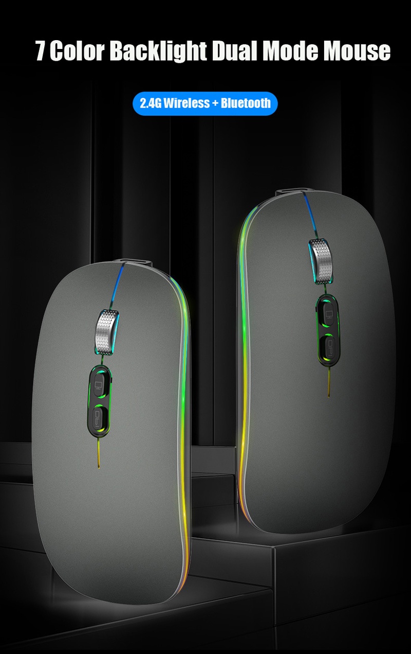 Dual mode Bluetooth wireless mouse with one button desktop function, C ...