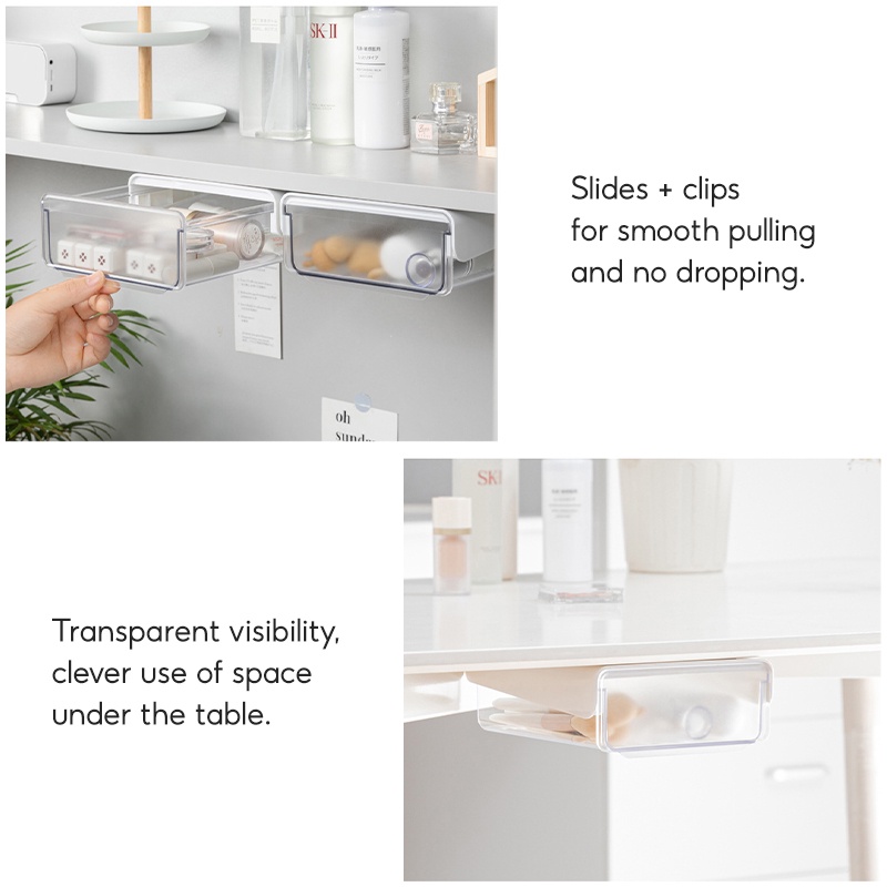 Under Table Organiser Under Desk Drawer Organizer Minimalist UnderDesk ...