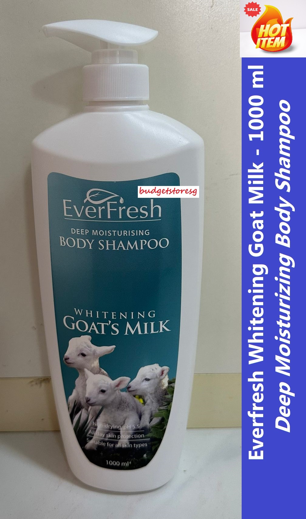 Everfresh Whitening Goat Milk Deep Moisturizer Body Shampoo Pump Type ...