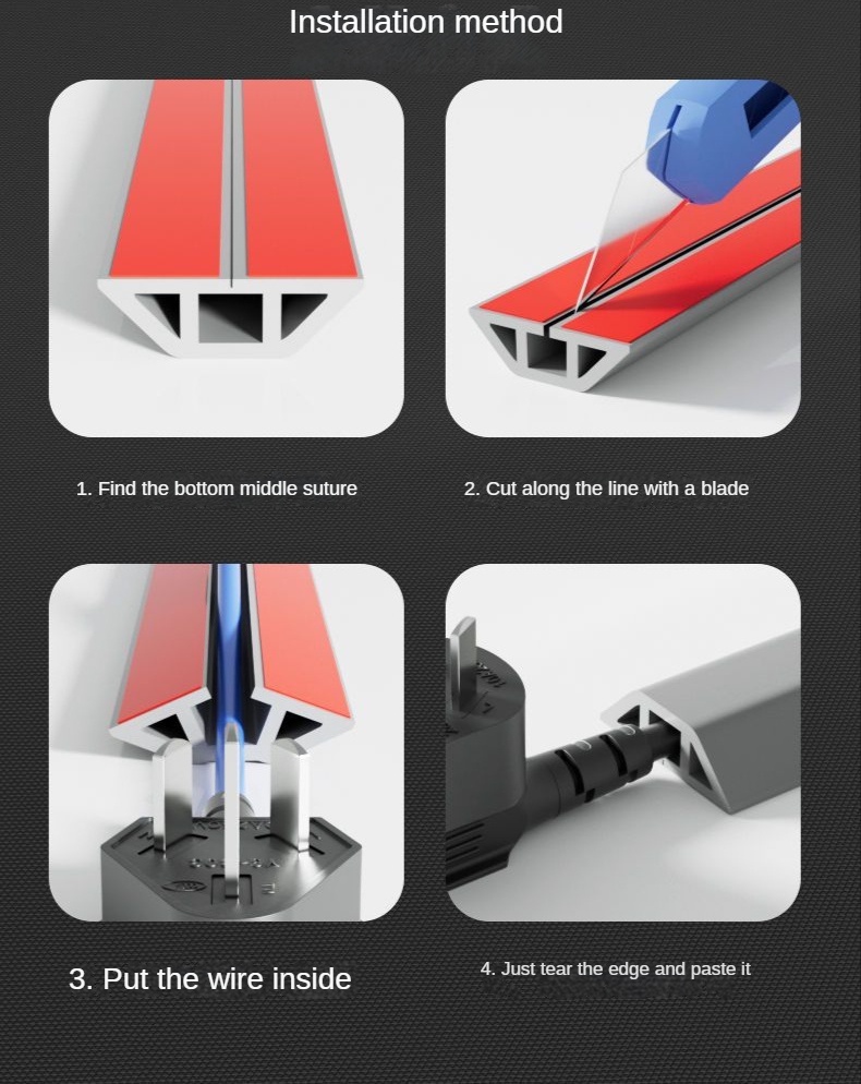 PVC Flexible Glue Trunking Floor Trunking Flexible Glue Anti-Pressure ...