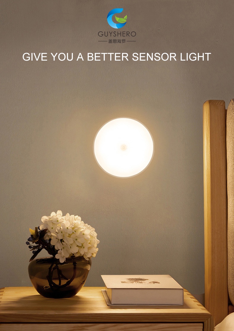 Sensor Night Light USB Rechargeable Wireless Body Induction Lamp Motion ...