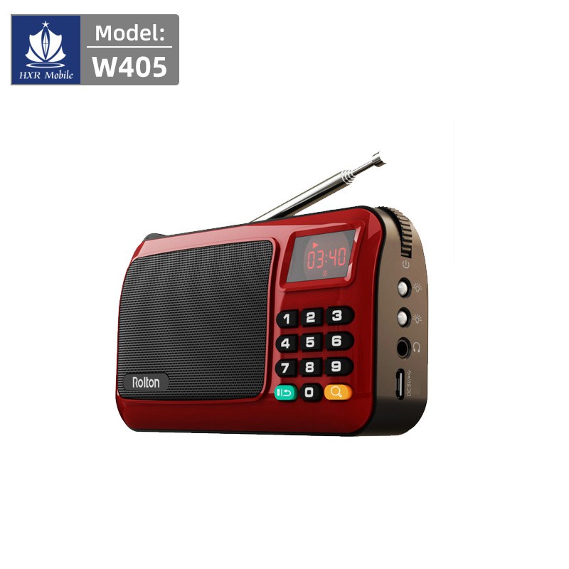 HXR Portable FM Radio TF Card Wireless Bluetooth Mini Handheld Digital ...