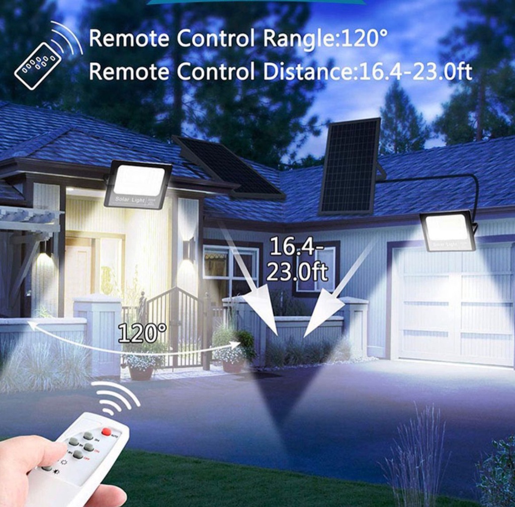 100w/ 300w /500w/1000w Solar Light Outdoor Remote Control Waterproof ...