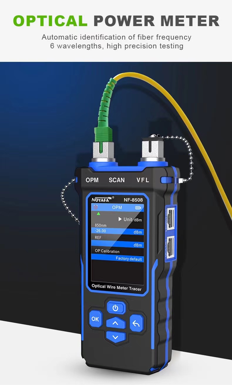 NOYAFA NF-8508 Network Cable Tester LAN Optical Power Meter Tester LCD ...