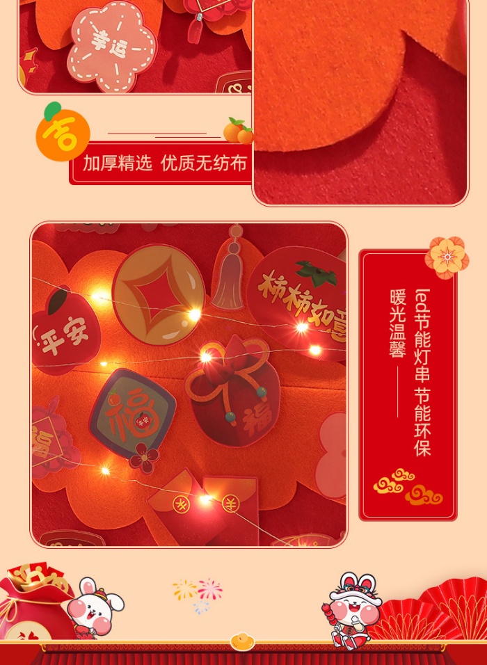2025 New Year Decorative Wall, Fortune Tree Home Decoration, Happy ...