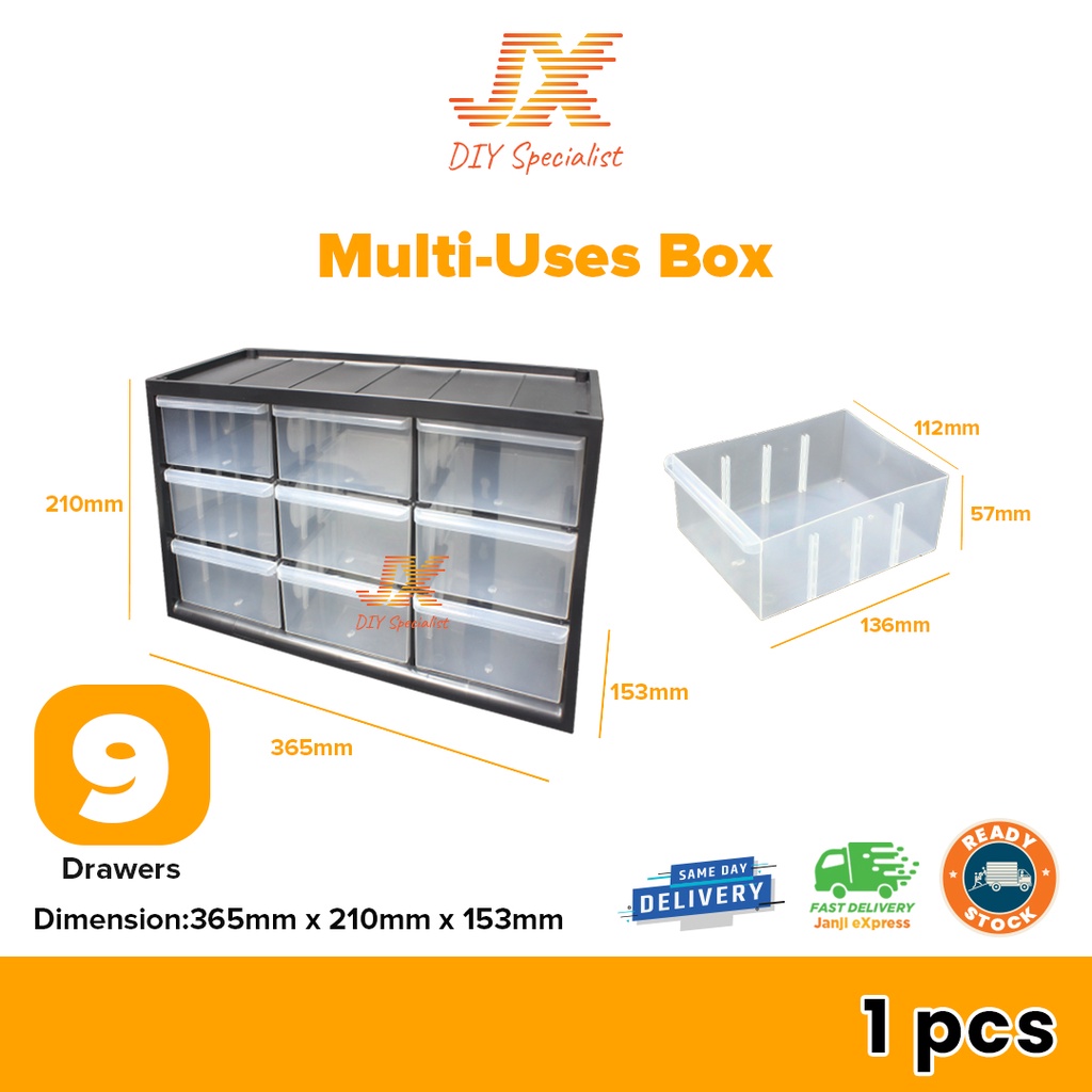 Multipurpose 9 Compartment Storage Drawer Cabinets Almari Hardware ...