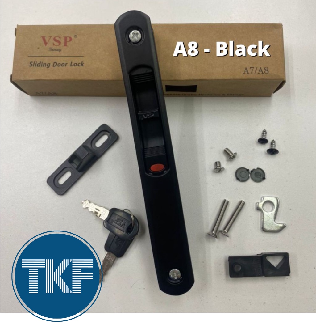 A6 Aluminium Sliding Door Lockset with Key A6 25mm / 32mm Kunci Pintu ...