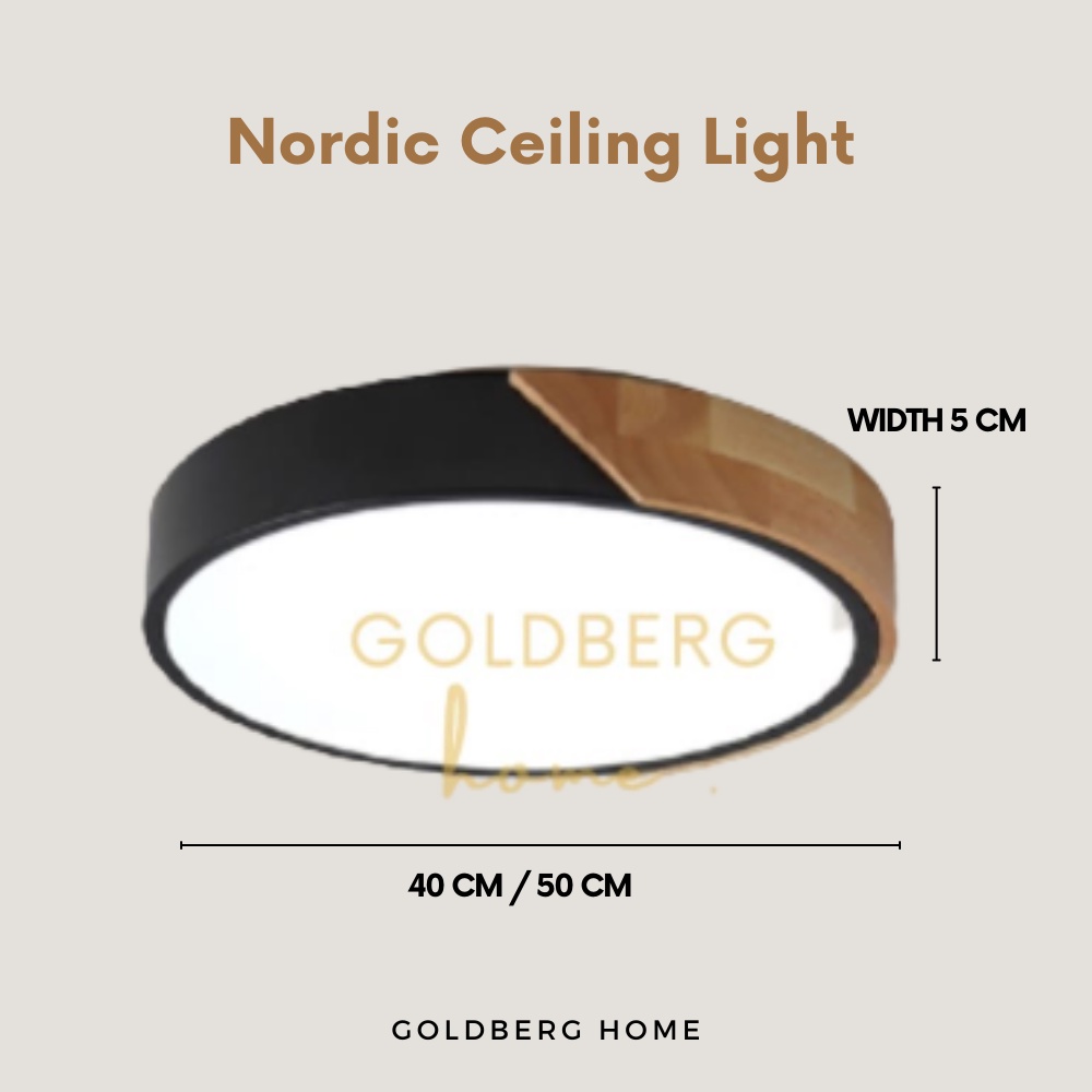 Tami Nordic Extra Bright 36W / 40cm 50cm LED Ceiling Light - Black ...