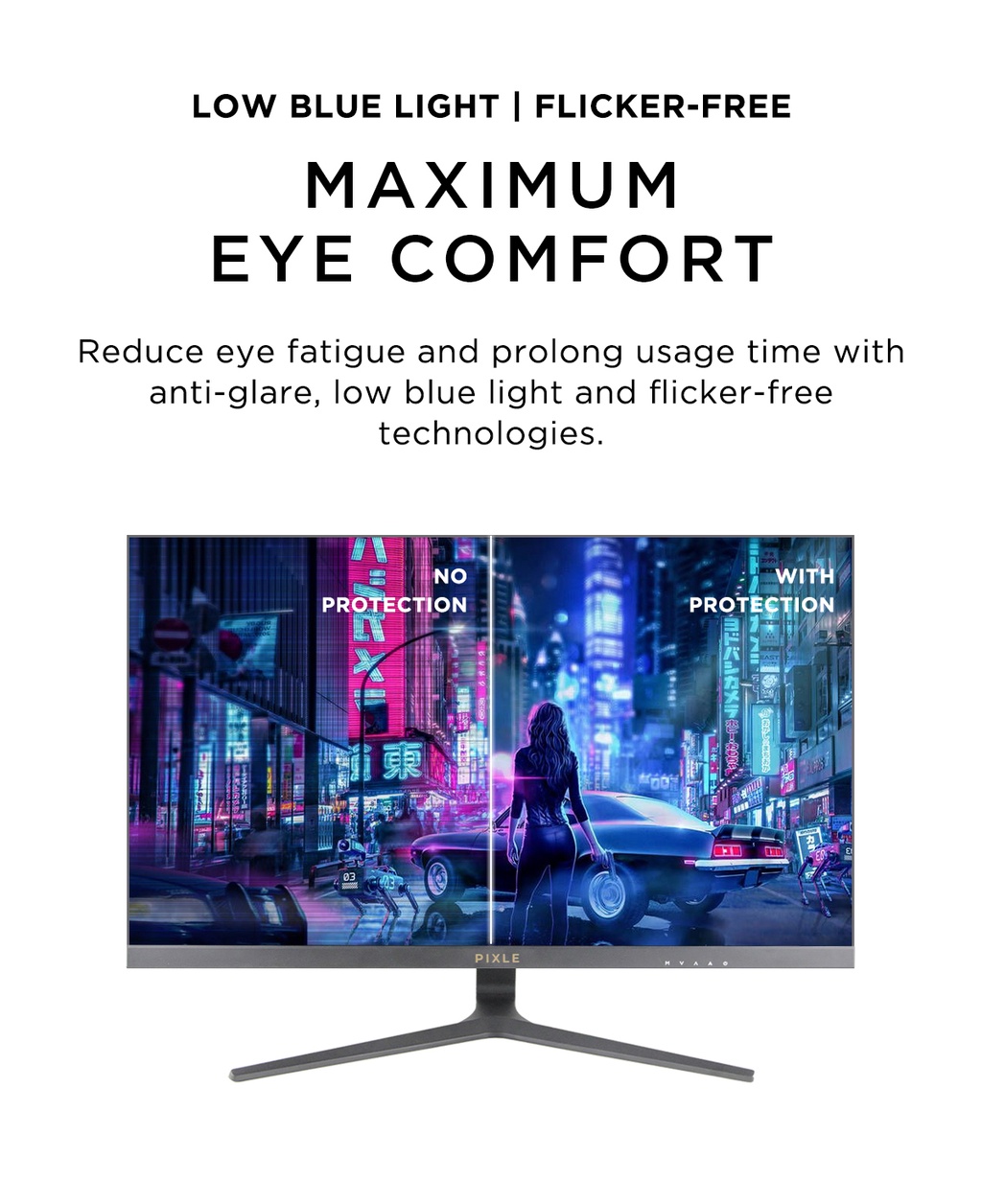 PIXLE Basic Productivity Monitor 24 inch | 24" FHD 75Hz 5ms IPS 1920 x ...