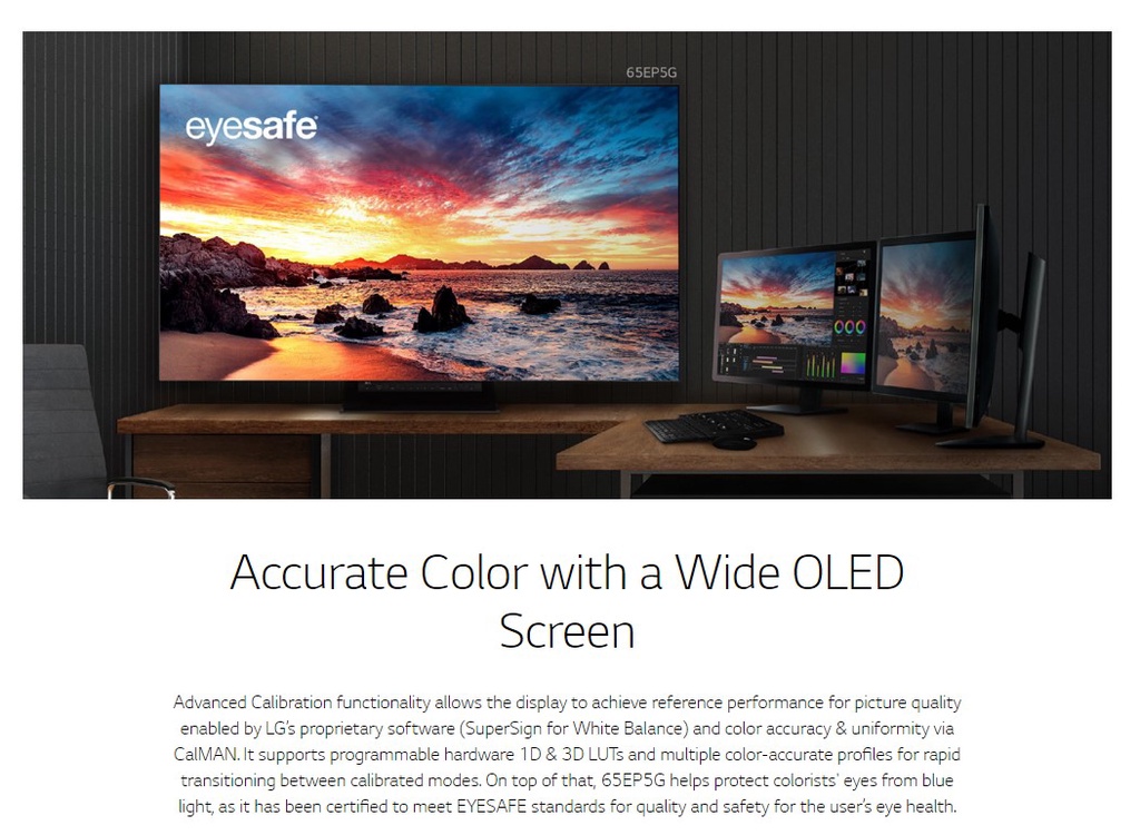 LG 65EP5G 65 Inch UltraFine Display OLED Pro 3,840 X 2,160 (UHD ...