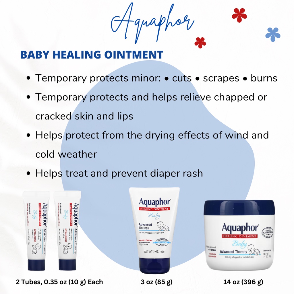 Aquaphor, Baby Healing Ointment, Advanced Therapy, For Dry Skin ...