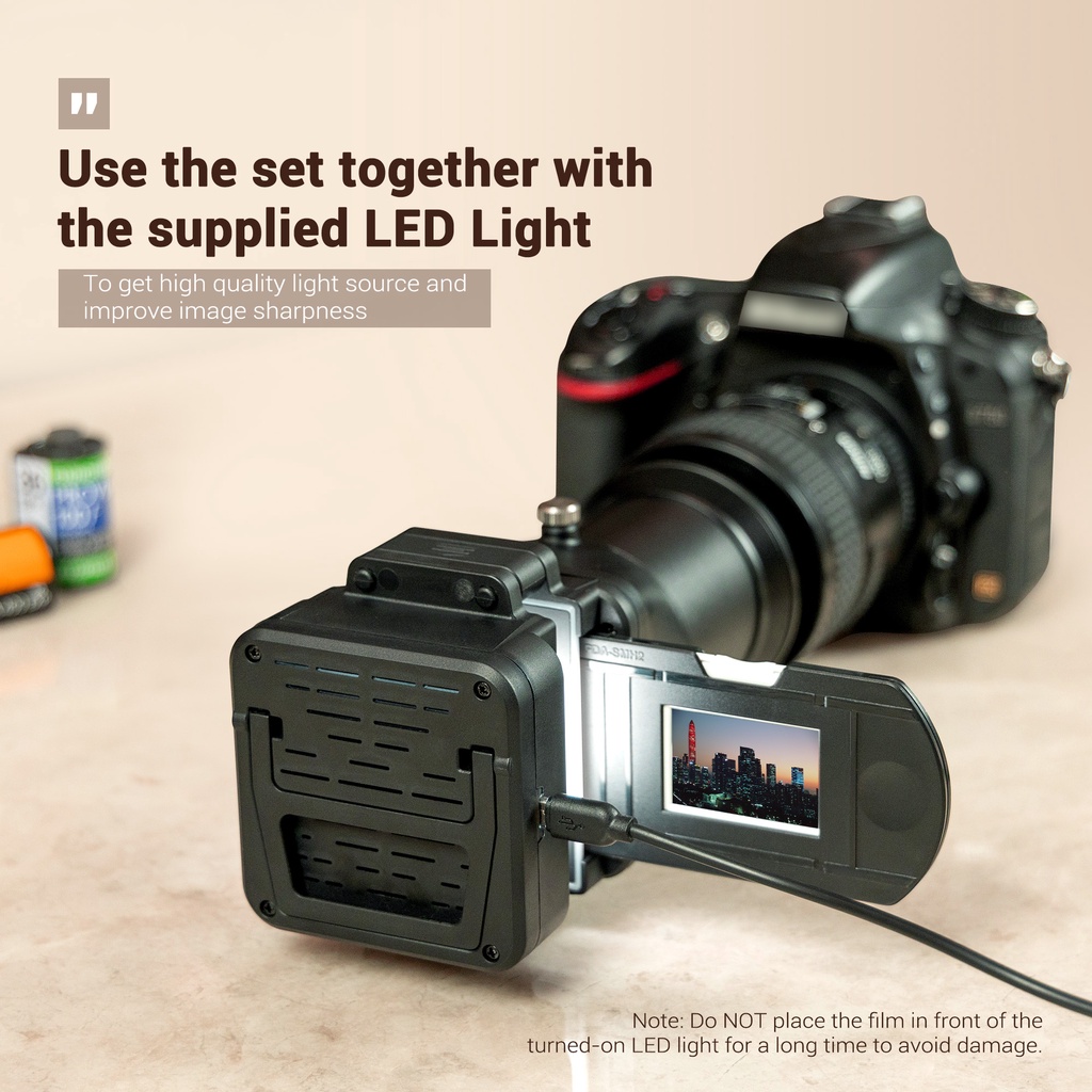 JJC FDA-S1 Negative Film Digitizing Adapter Replace ES-2 For Converts ...