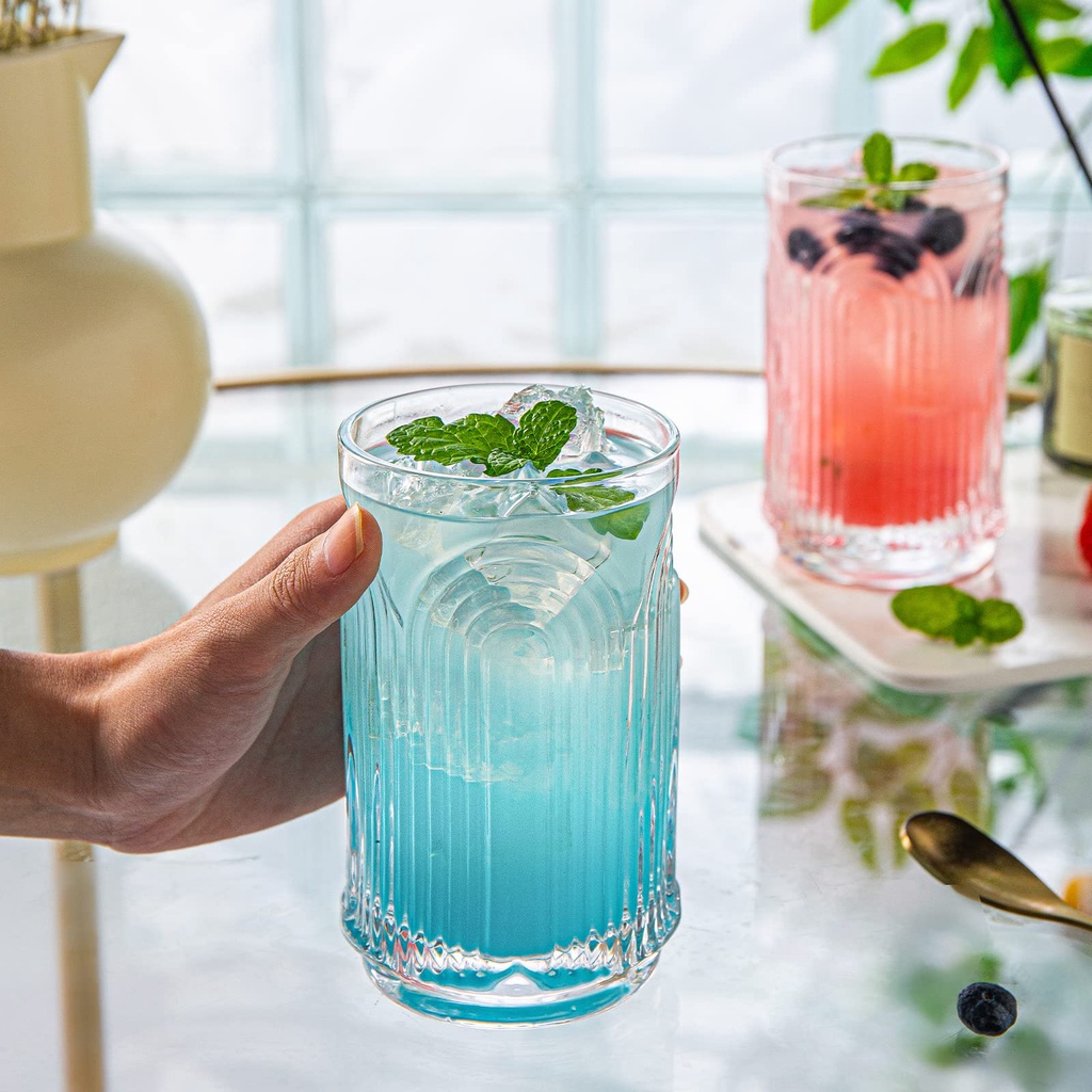 KEMORELA 15 Oz Classic Thick Bottom Cocktail Glasses for Drinking ...
